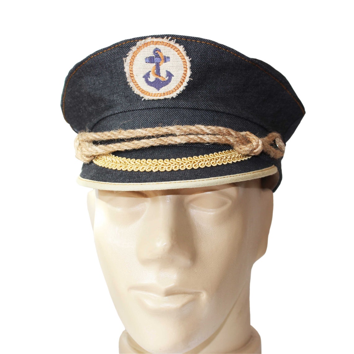Sea Denim Captain's Hat Yacht Hat Boat Hat Navy - Etsy