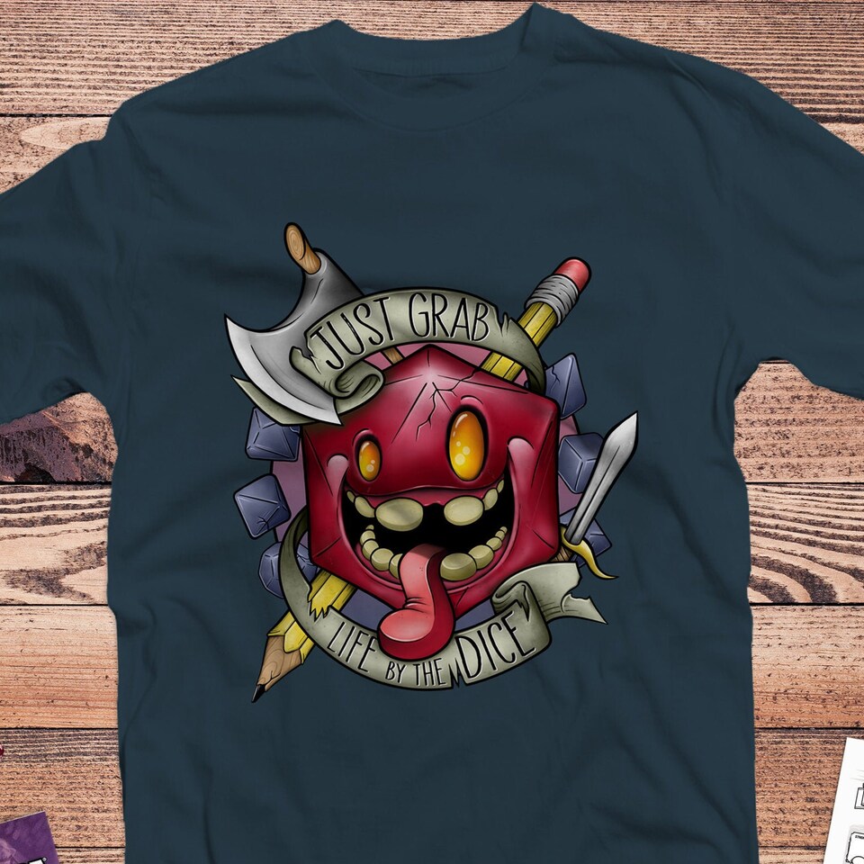 Grab Life by the Dice Shirt | Dice | Gift for DnD players | Dungeons ...