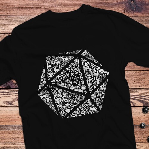 Golden D20 D&D Shirt Dnd Dungeons Dragons Gifts for Dm - Etsy