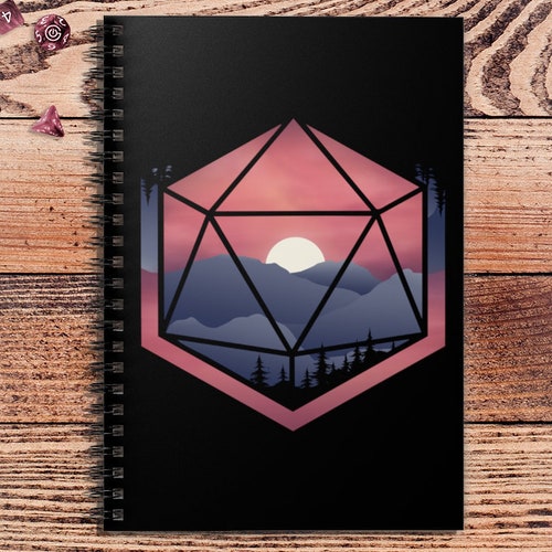 Mountain D20 Dnd Notebook Spiral Gift for Dnd Players - Etsy