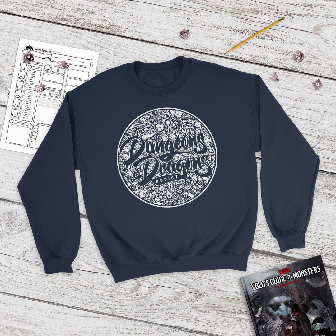Dnd Addict Sweatshirt | Mosaic | Dnd Gift | GM | Dungeons & Dragons ...
