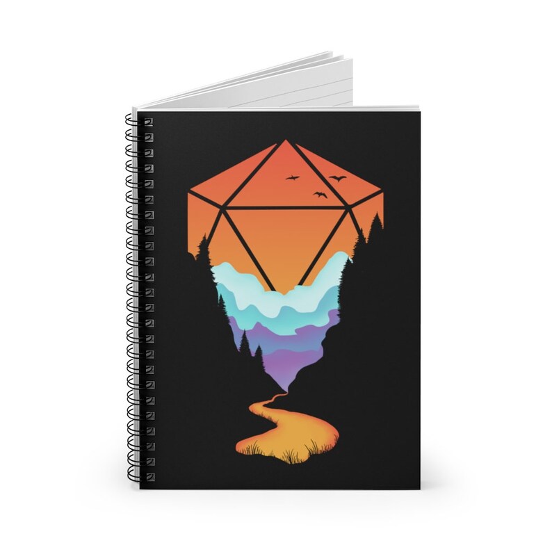 Rainbow D20 Notebook Journal | Minimal Dnd | Dnd Gift | GM | Dungeons ...