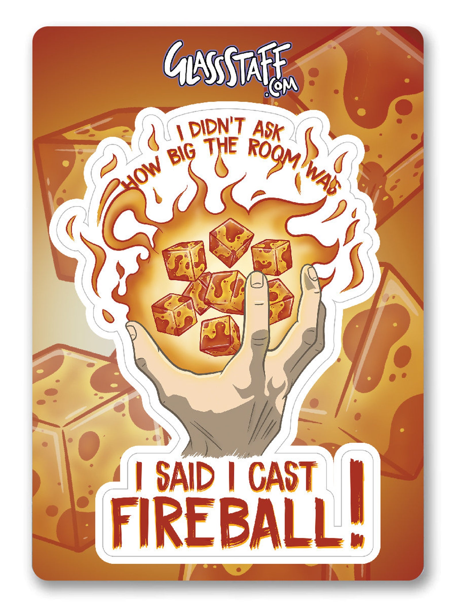 I Cast Fireball D20 Dnd Sticker | Dnd Gift | GM | Dungeons & Dragons ...