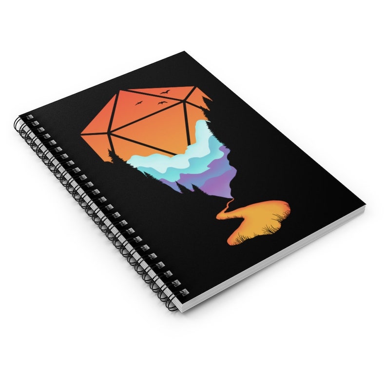 Rainbow D20 Notebook Journal | Minimal Dnd | Dnd Gift | GM | Dungeons ...