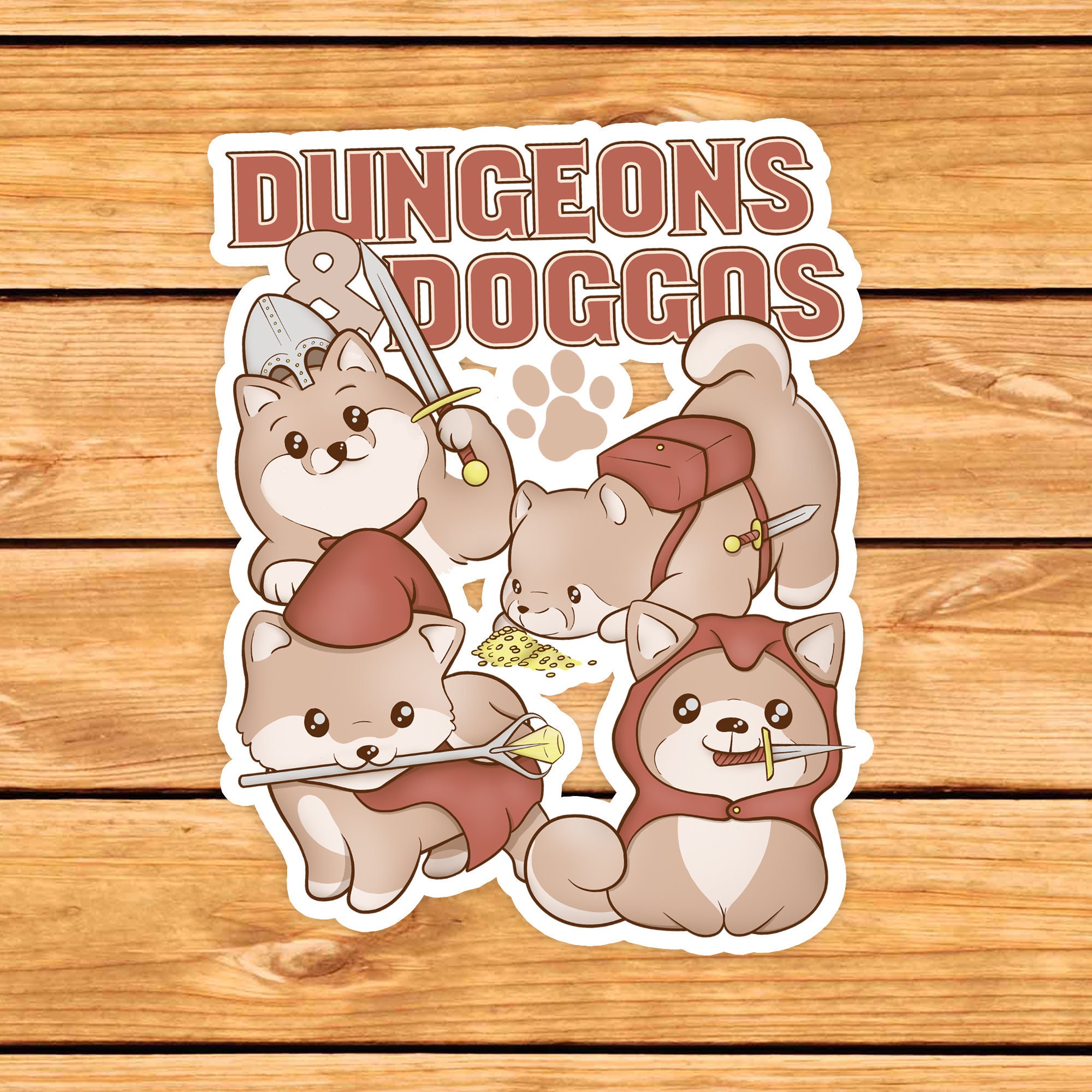 Dungeons and Doggos Dnd Sticker Dnd Gift GM Dungeons & - Etsy