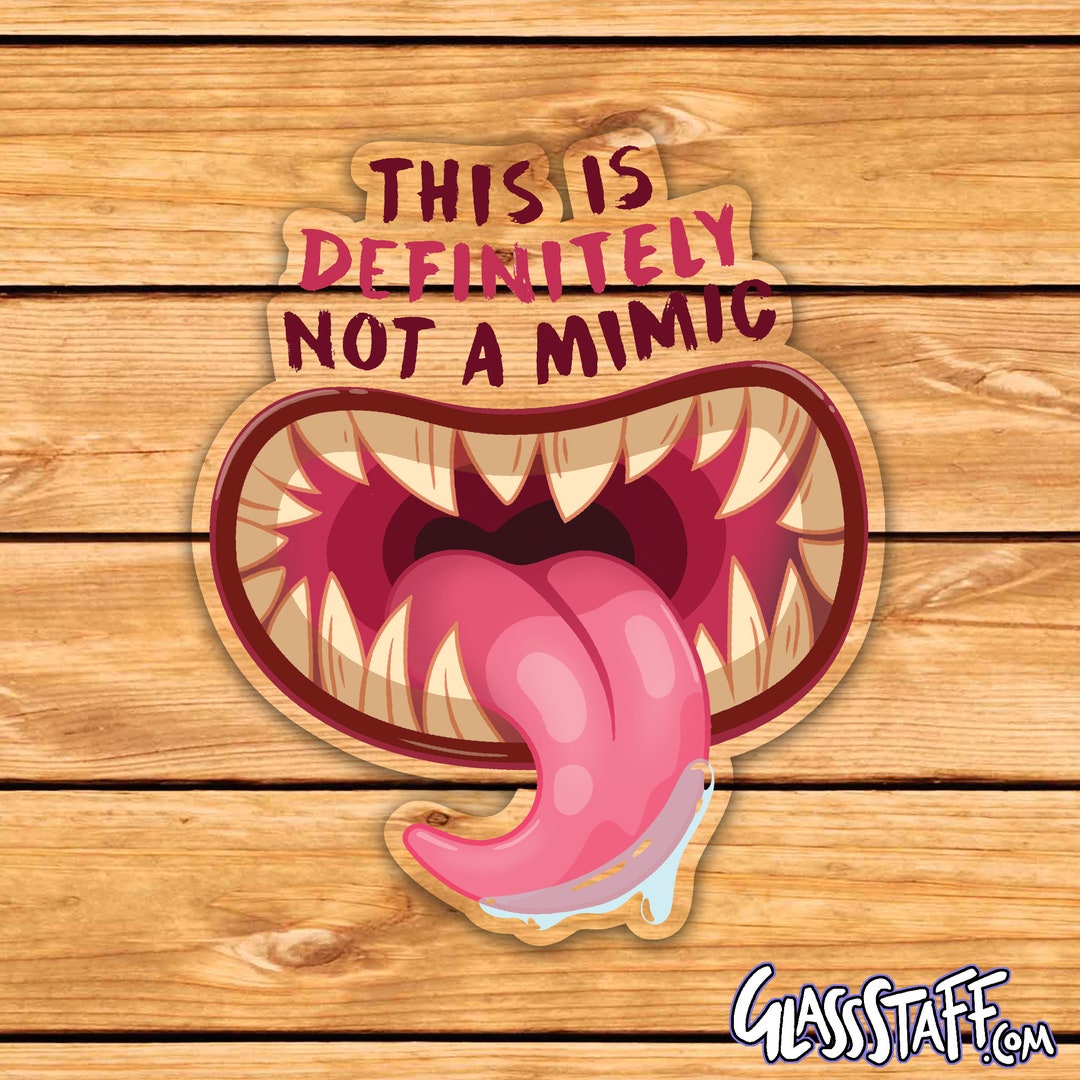 Transparent Mimic Sticker | Funny Dnd Sticker | Dungeons and Dragons ...