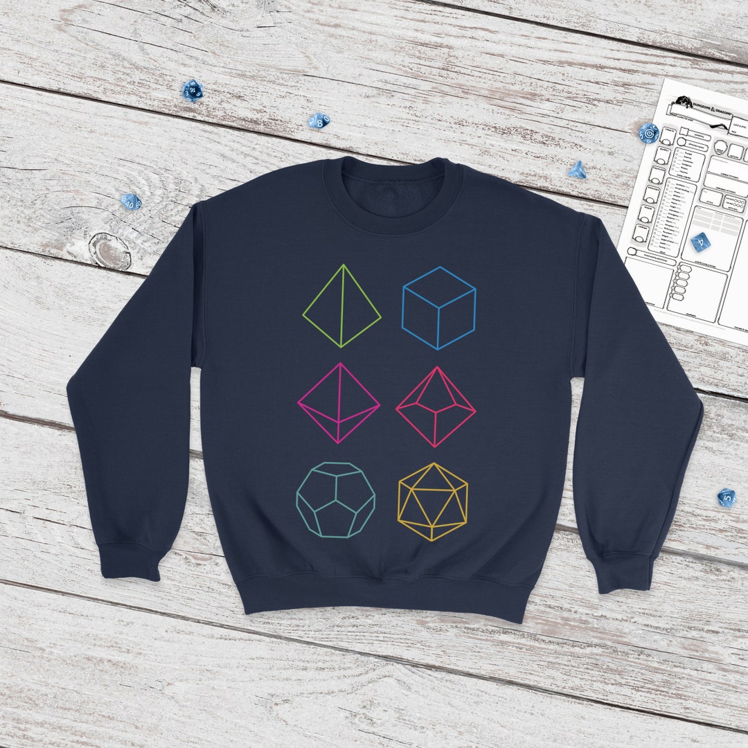 Minimal Dnd Sweatshirt | Dice | Dnd | Gifts for Dnd | Dungeon Master ...