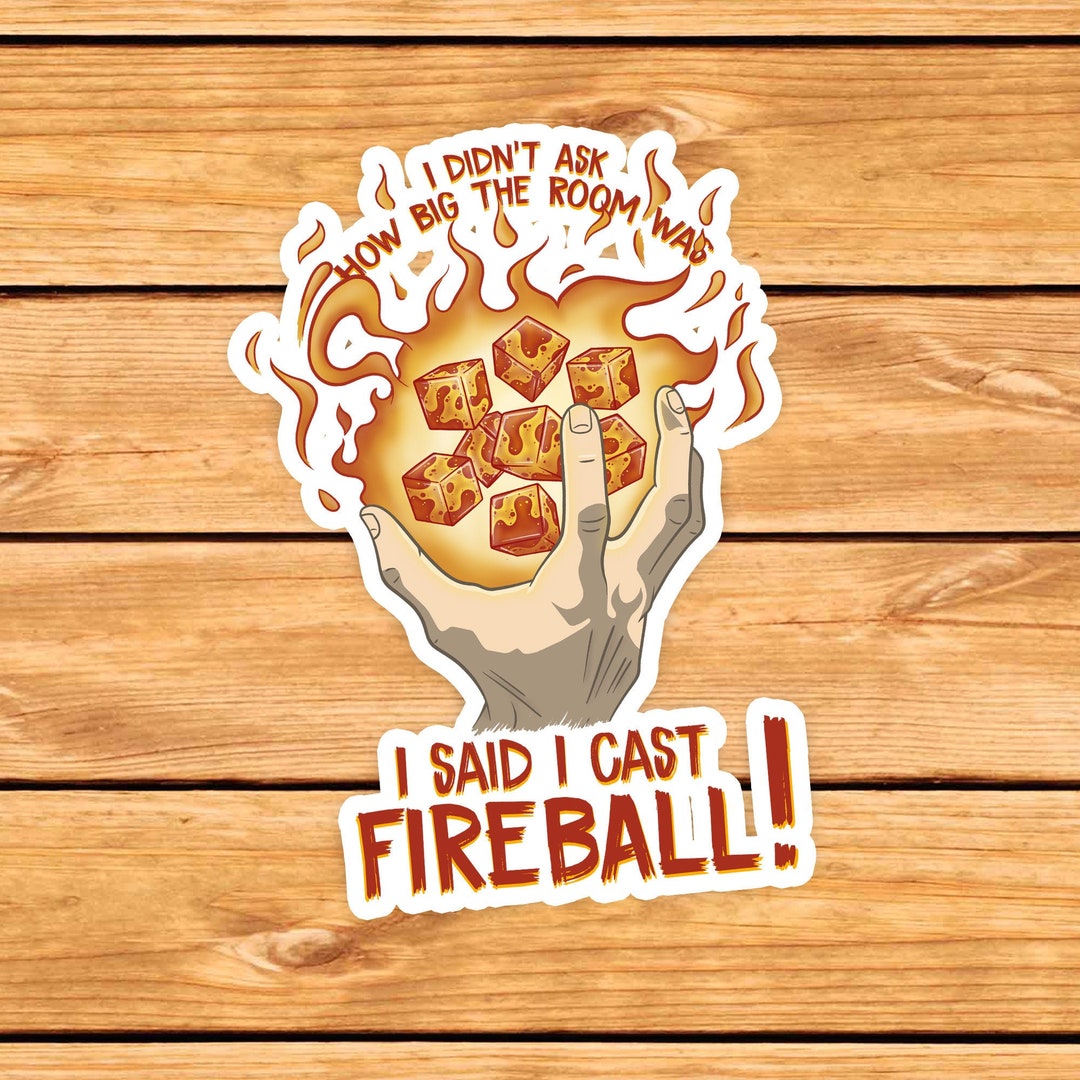 I Cast Fireball D20 Dnd Sticker | Dnd Gift | GM | Dungeons & Dragons ...
