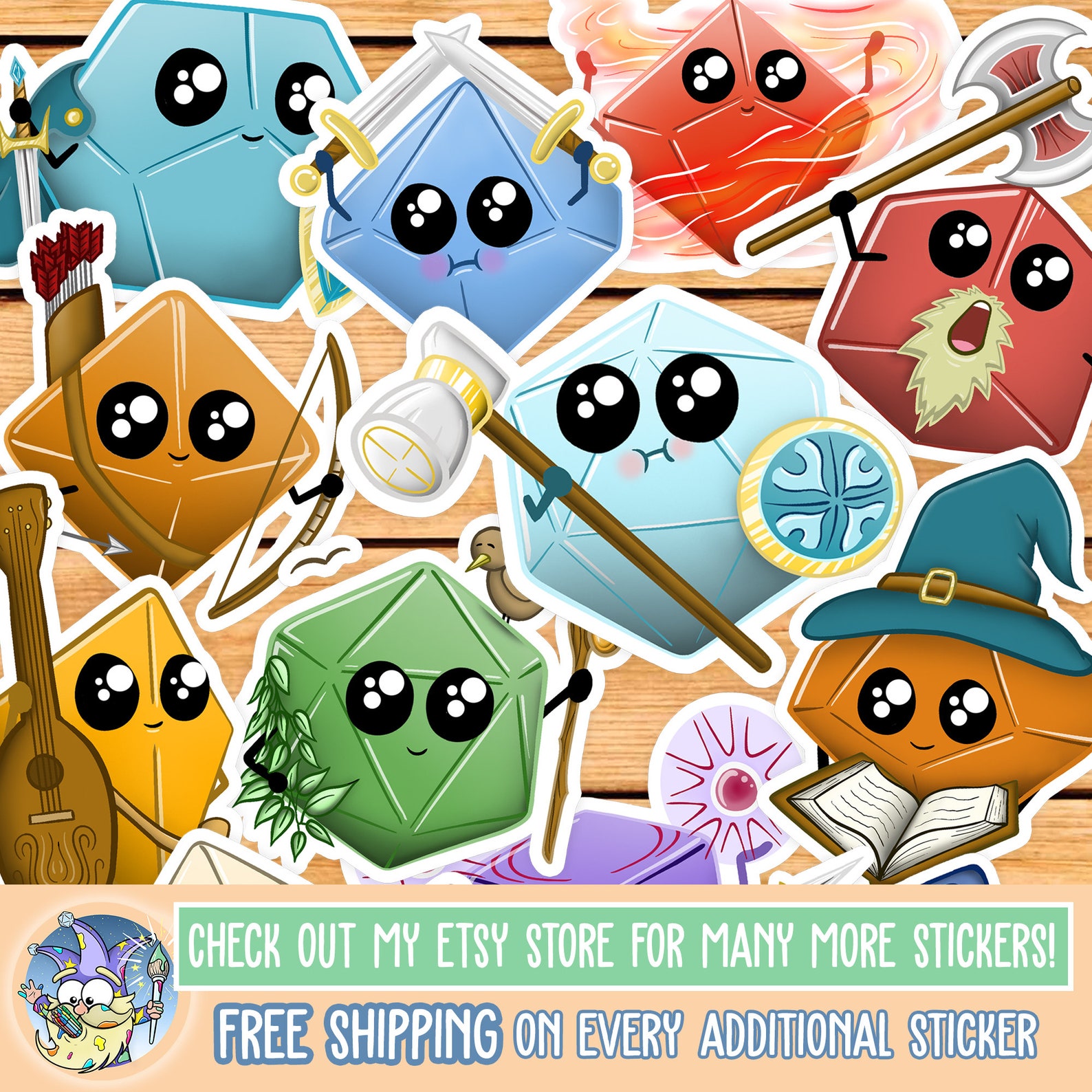 A D20 Sunset Dnd Sticker | Dnd Gift | GM | Dungeons & Dragons | Dice ...