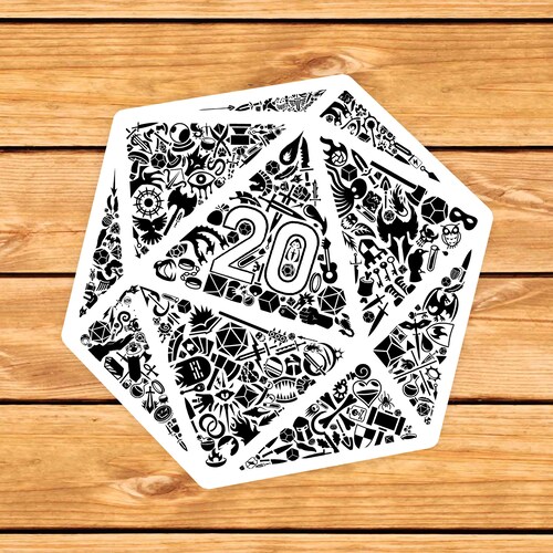 I Cast Fireball D20 Dnd Sticker Dnd Gift GM Dungeons & - Etsy