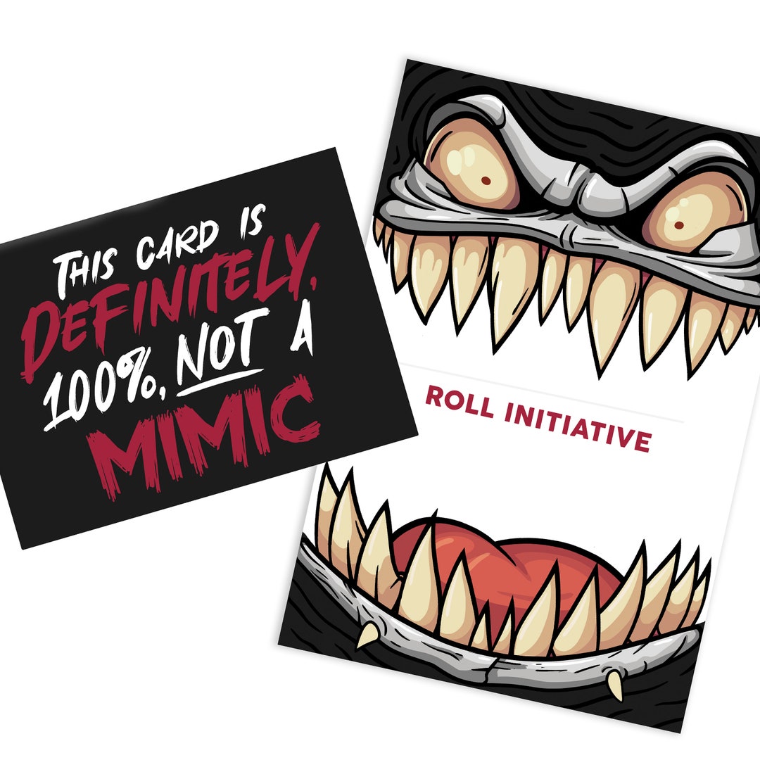 Definitely Not a Mimic Postcard | DND | Love Friendship | Valentine ...