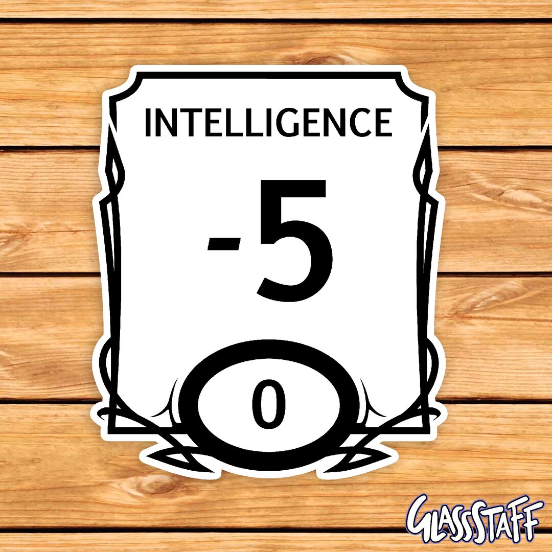 Intelligence Stat Block | Ttrpg Sticker | Dnd Gift | GM | Dungeons ...