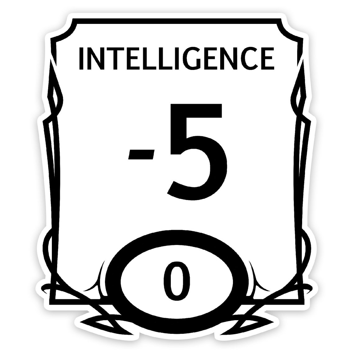 Intelligence Stat Block | Ttrpg Sticker | Dnd Gift | GM | Dungeons ...