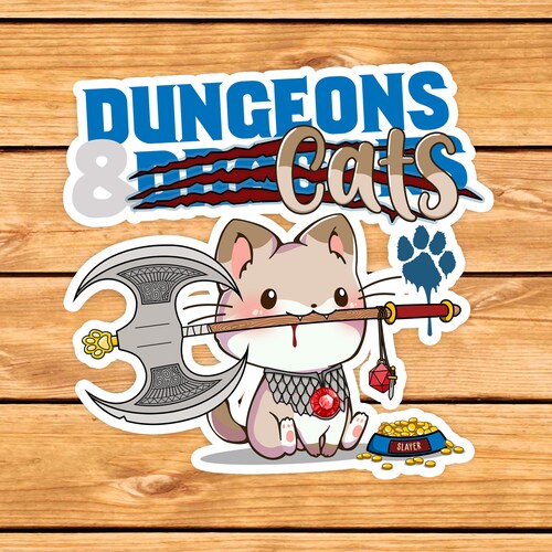 Dungeons and Doggos Dnd Sticker Dnd Gift GM Dungeons & | Etsy