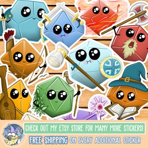 Anatomy of the D20 Sticker | Dnd Gift | GM | Dungeons & Dragons | Dice ...