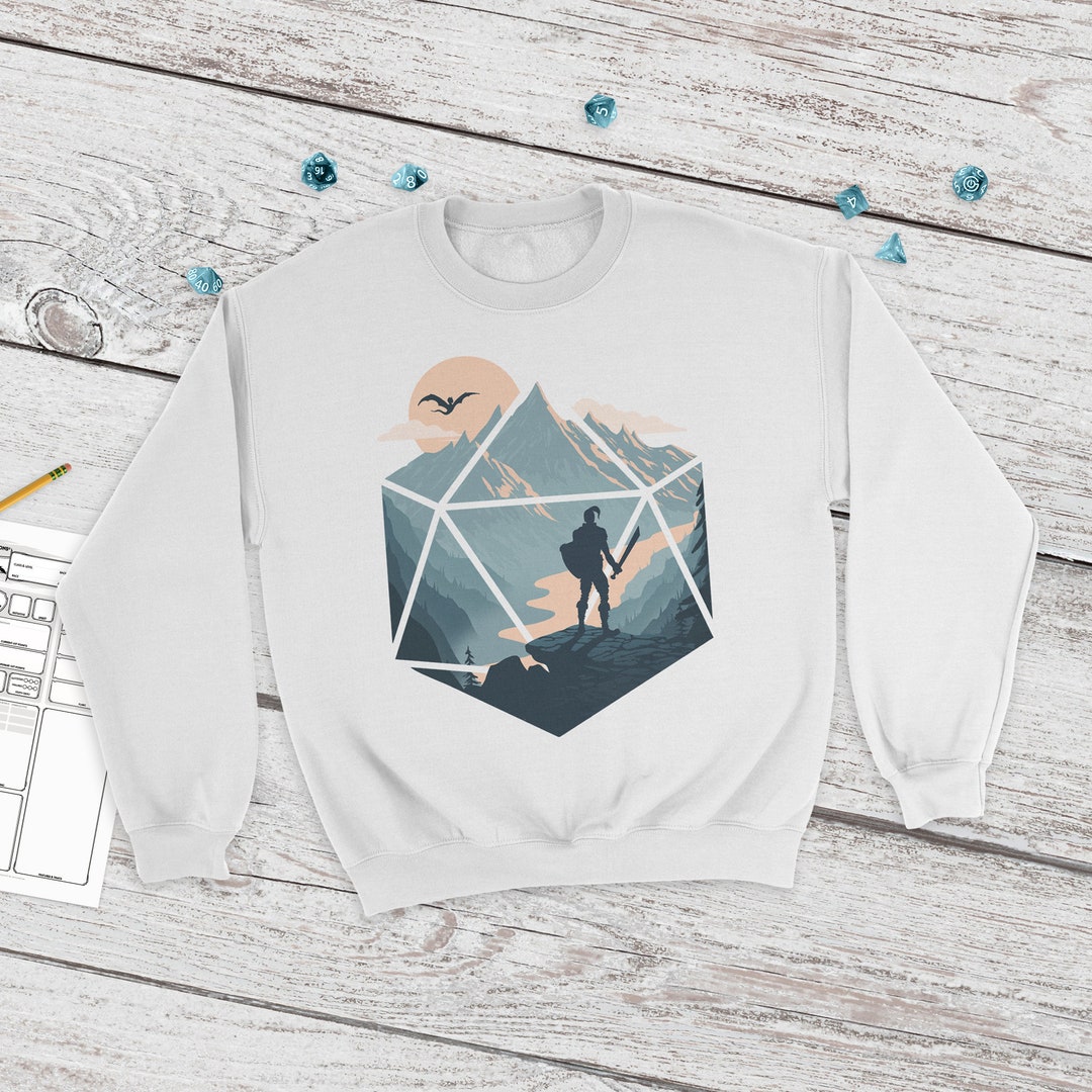 The D20 Champion Sweatshirt | Dice Dnd | Rpg | Dungeons and Dragons ...