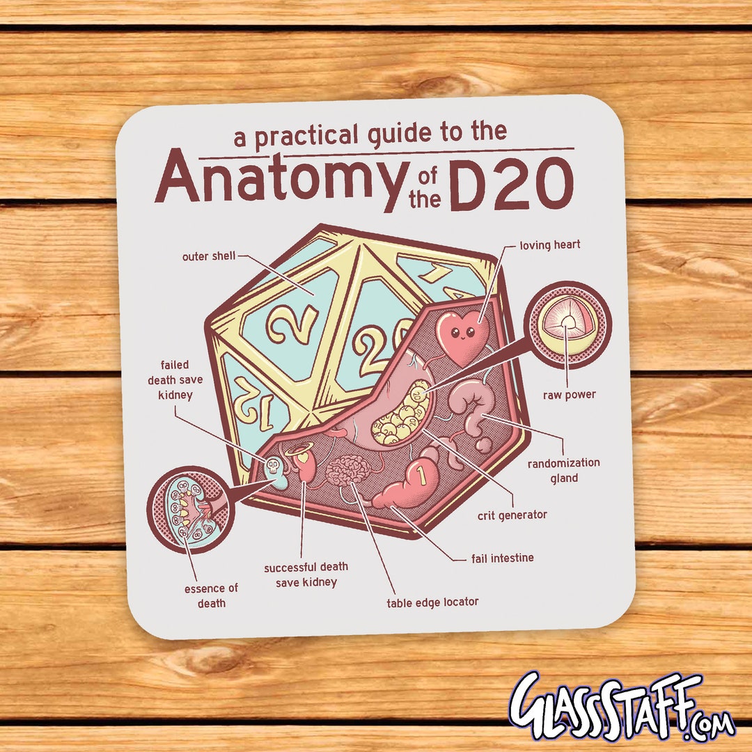 Anatomy of the D20 Sticker | Dnd Gift | GM | Dungeons & Dragons | Dice ...