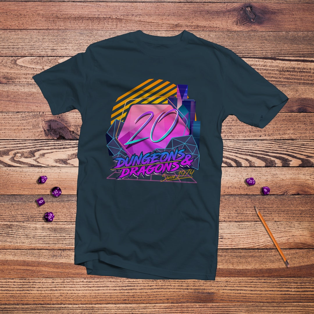 Retro D20 Shirt | Retro | Dnd Gift | GM | Dungeons & Dragons | Dice ...