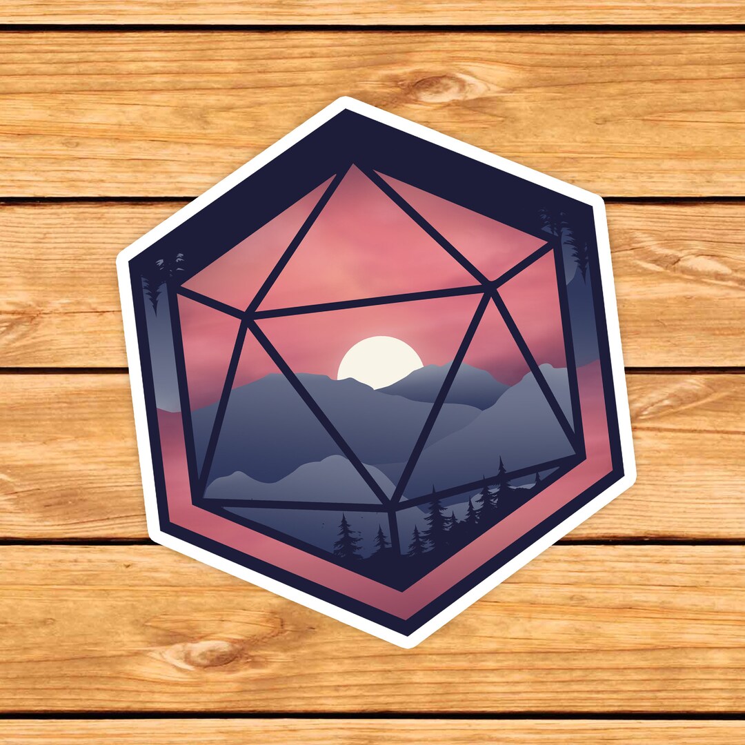 Mountain D20 Sticker | Dnd Gift | Dice | Critical Failure | Dungeons ...