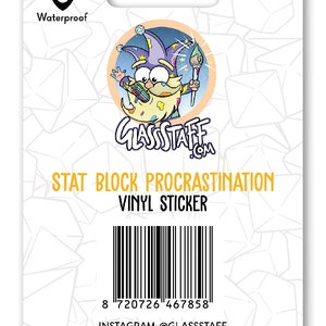 Procrastination Stat Block | Ttrpg Sticker | Dnd Gift | GM | Dungeons ...