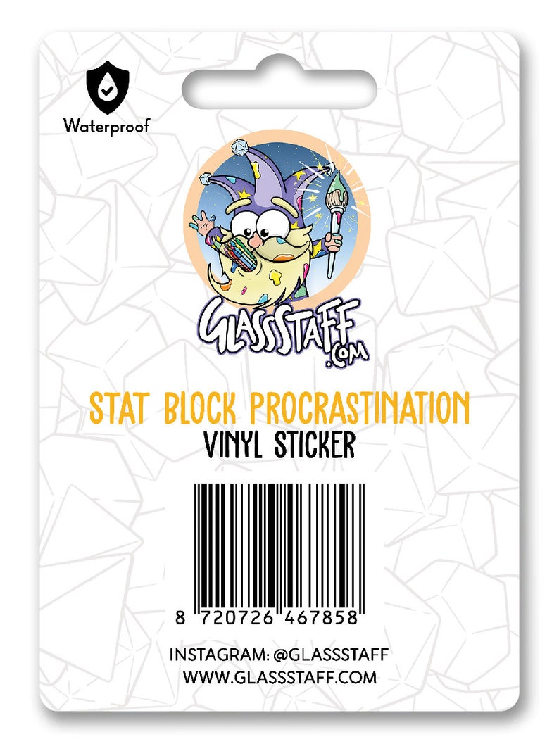 Procrastination Stat Block | Ttrpg Sticker | Dnd Gift | GM | Dungeons ...