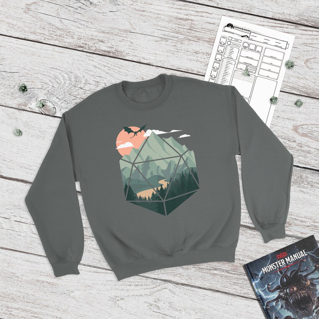 A D20 Scene Sweatshirt | | Gift for Dnd Players | Dungeons and Dragons ...