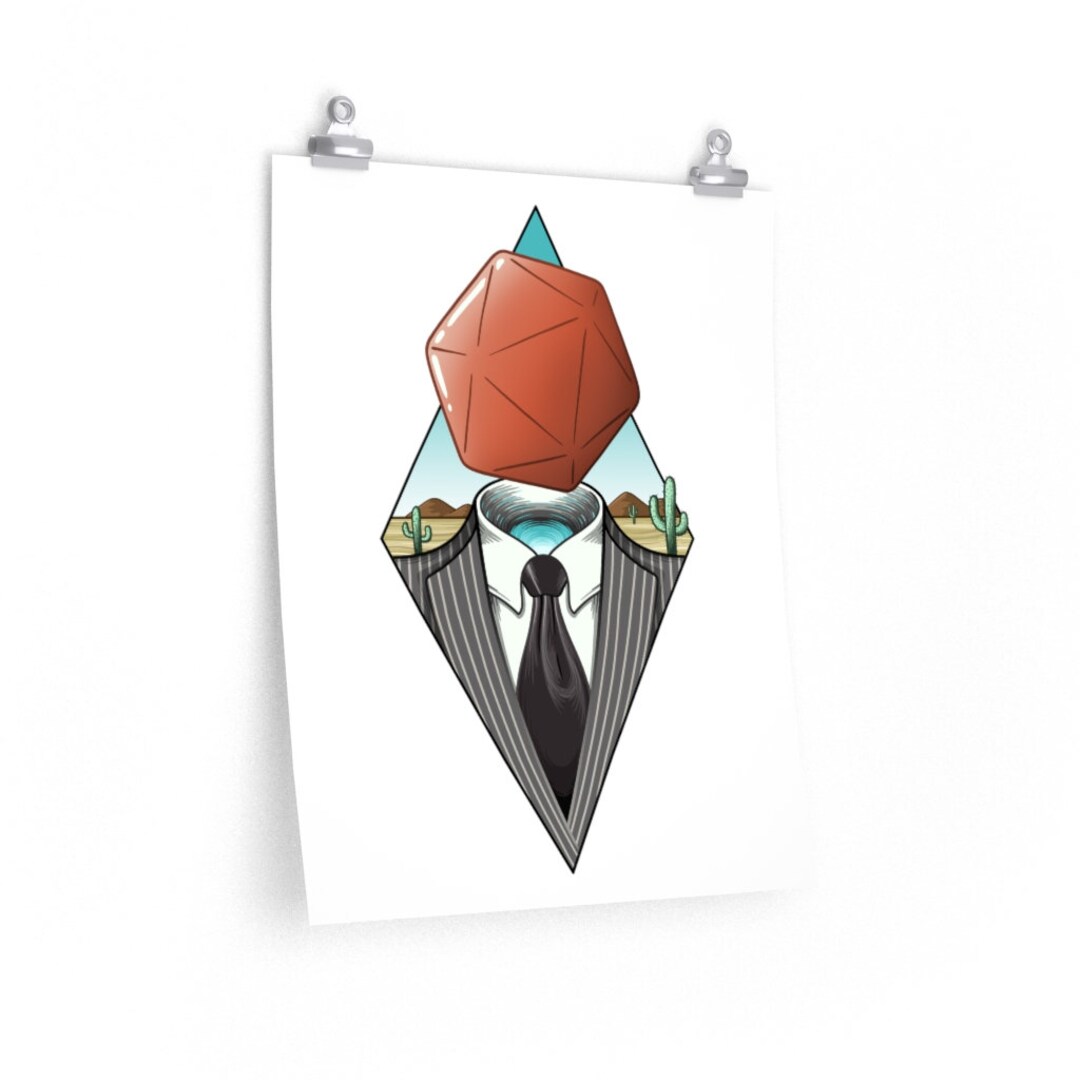 Where’s Your Head at D20 Poster | Dnd Art Illustration | Dungeon Master ...