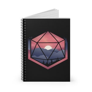Mountain D20 Dnd Notebook Spiral | Gift for Dnd Players | Dungeons and ...