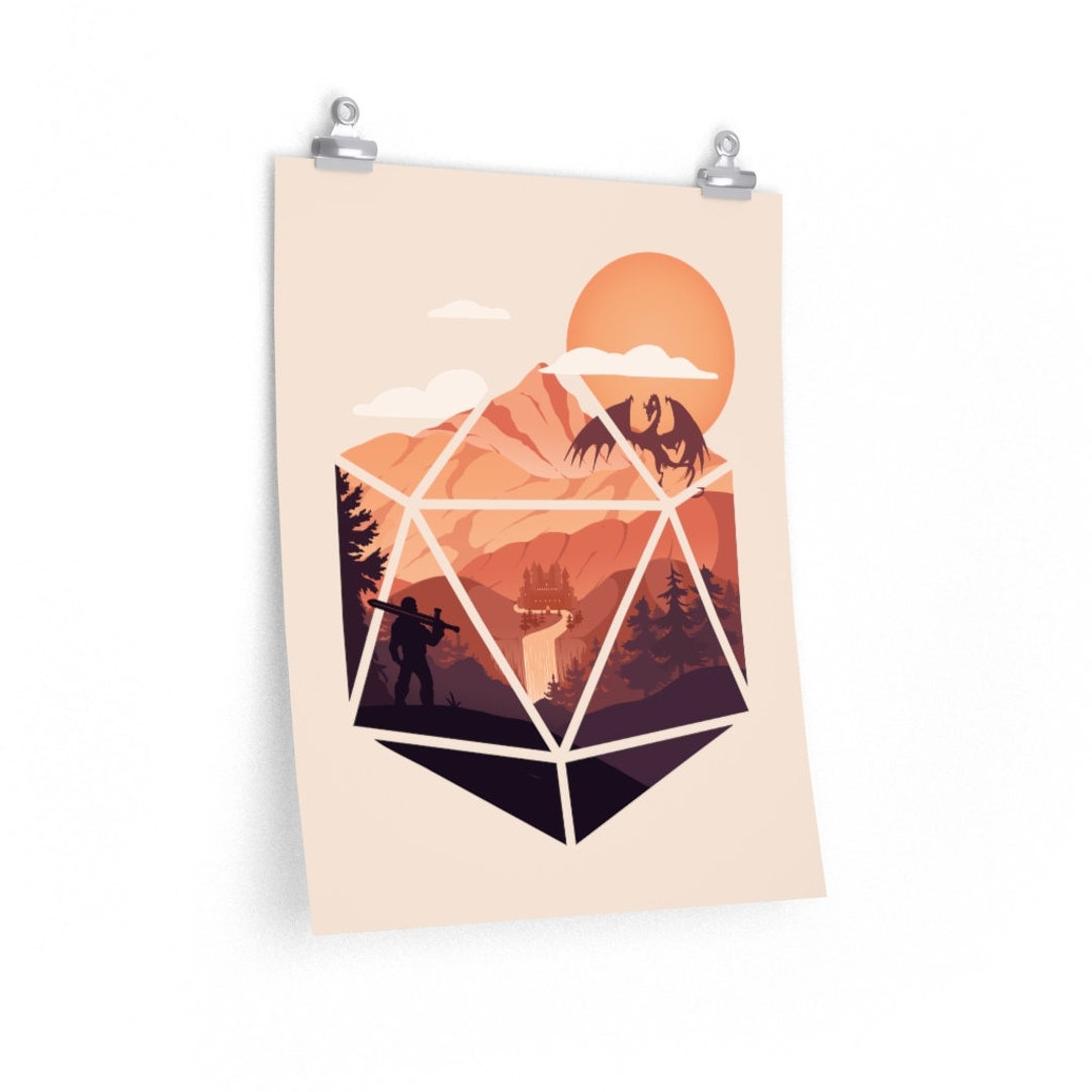 The D20 Hero Poster | Dnd Art | Gift for Dnd Players | Dungeons and ...
