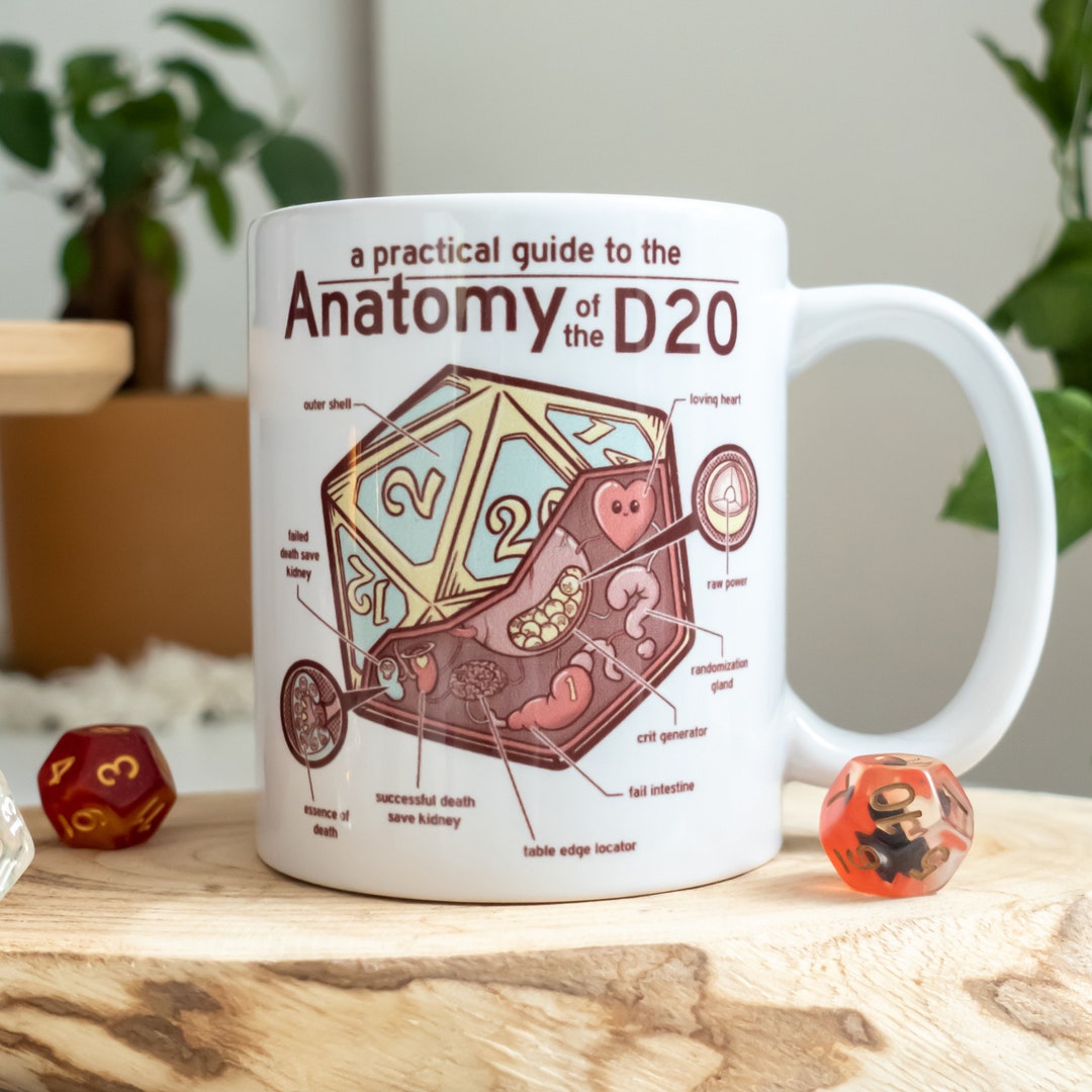 Anatomy of the D20 Mug | Dnd | Dungeons and Dragons | D20 | Dnd Cup - Etsy