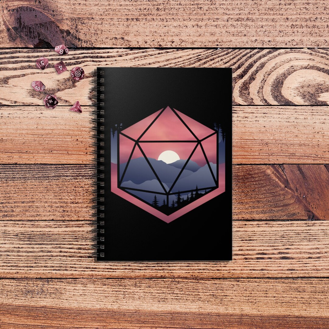 Mountain D20 Dnd Notebook Spiral | Gift for Dnd Players | Dungeons and ...