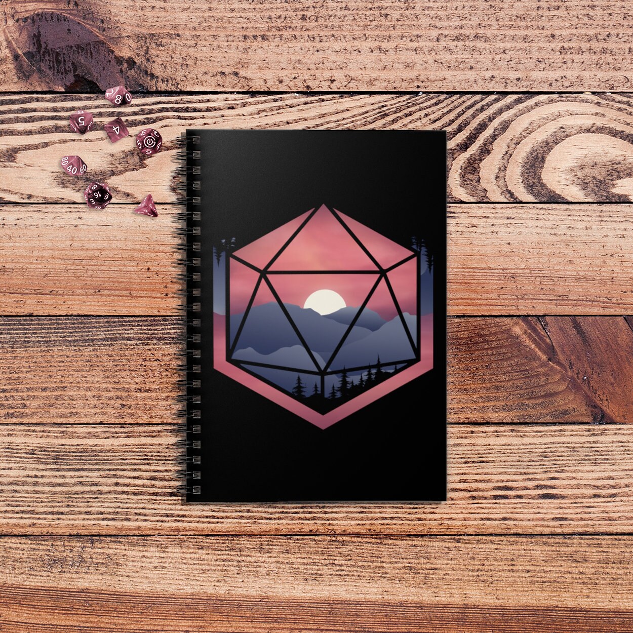 Mountain D20 DnD Notebook Spiral Gift for DnD players | Etsy