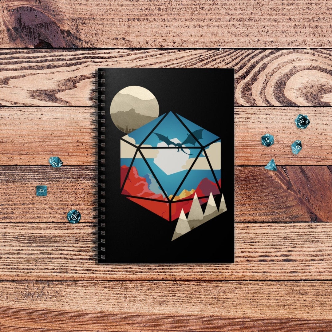 D20 World Dnd Notebook Journal | Gift for Dnd Players | Dungeons and ...