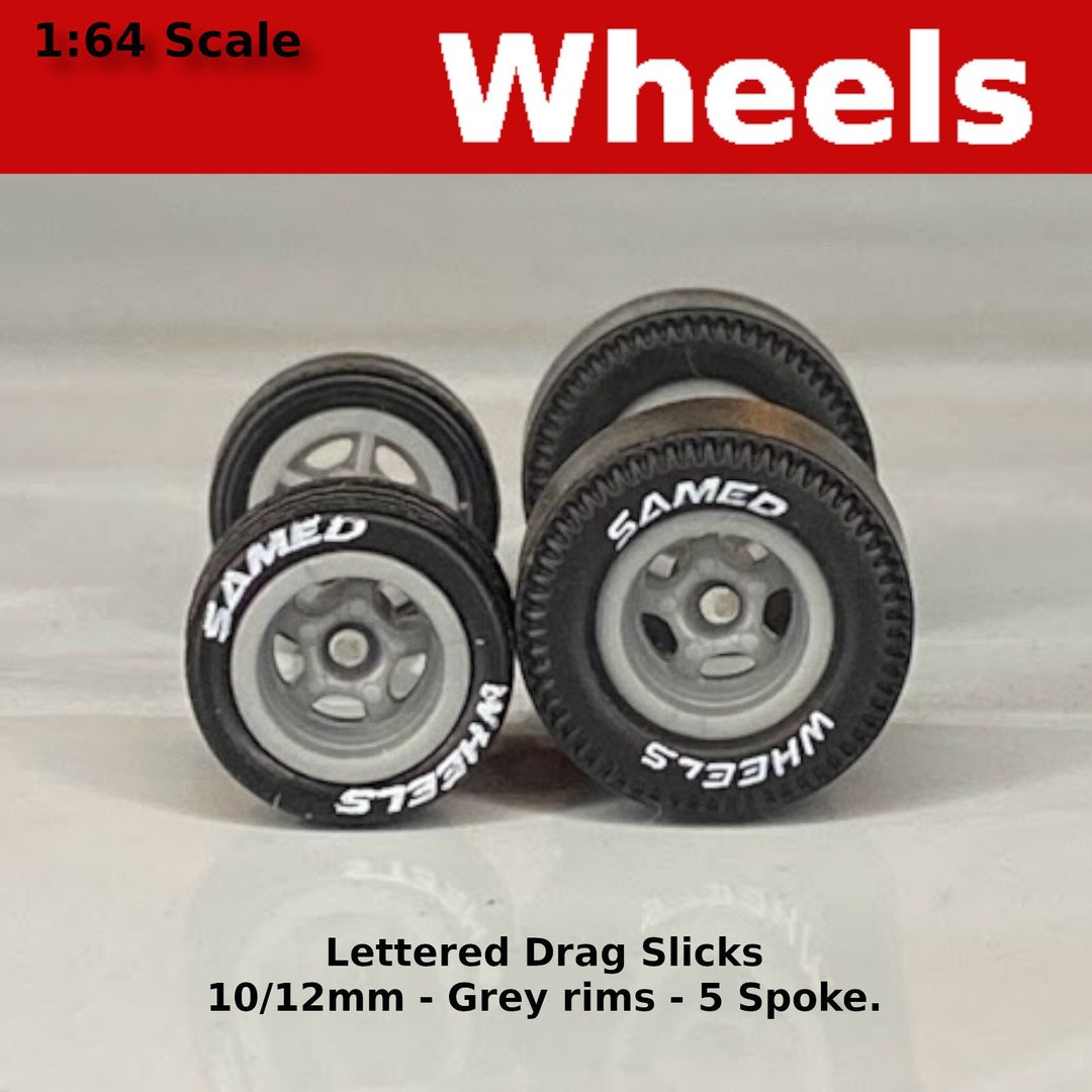 Muscle Car Long Axle - Grey 5 Spoke Drag Slicks - 10mm/12mm - Etsy