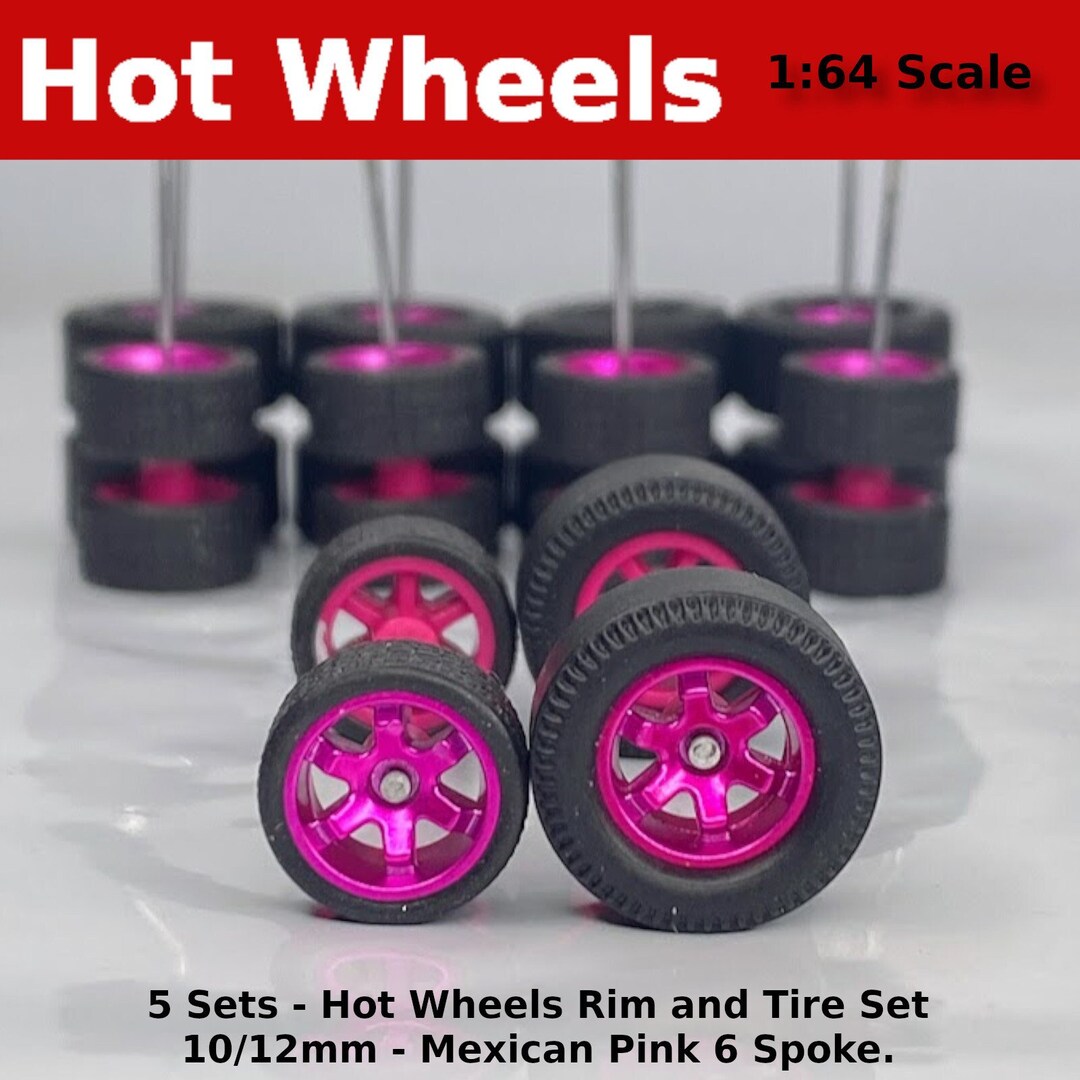 5 Sets Muscle Car Long Axle Mexican Pink 6 Spoke Drag - Etsy