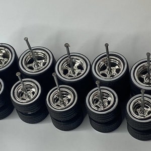 5 Sets - Gasser/muscle Car - Chrome Whiteline Wheels - 10mm/12mm - Etsy