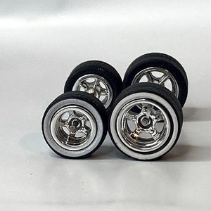 5 Sets - Gasser/muscle Car - Chrome Whiteline Wheels - 10mm/12mm - Etsy