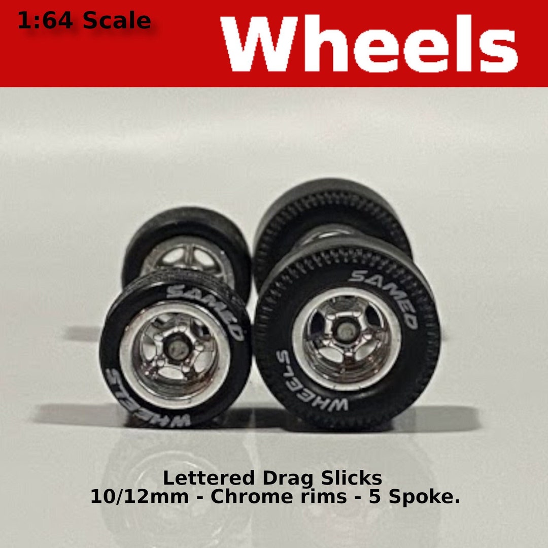 Muscle Car Long Axle - Chrome 5 Spoke Drag Slicks - 10mm/12mm - Etsy