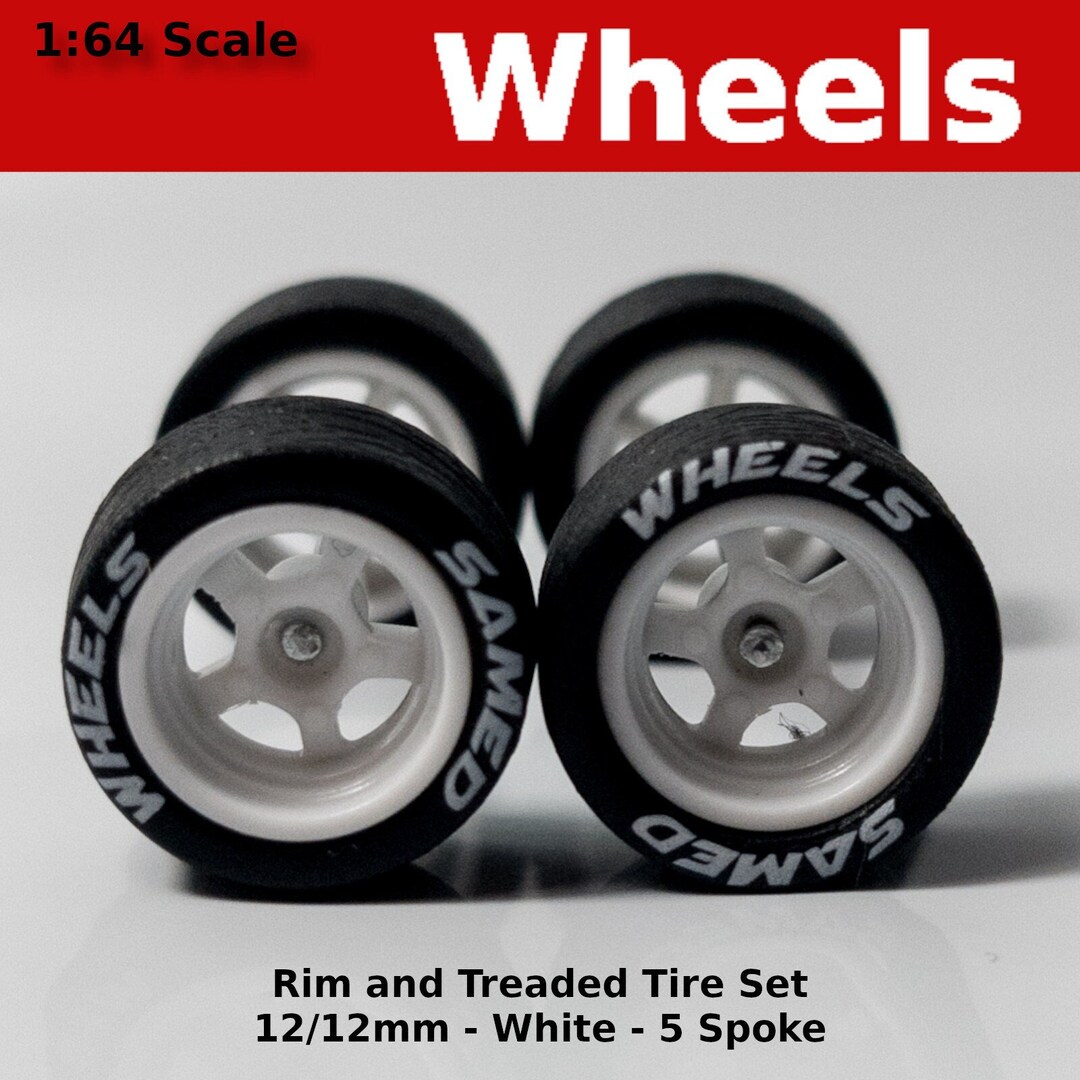 White 12mm Lettered 5 Spoke Wheels - 12/12mm - Etsy