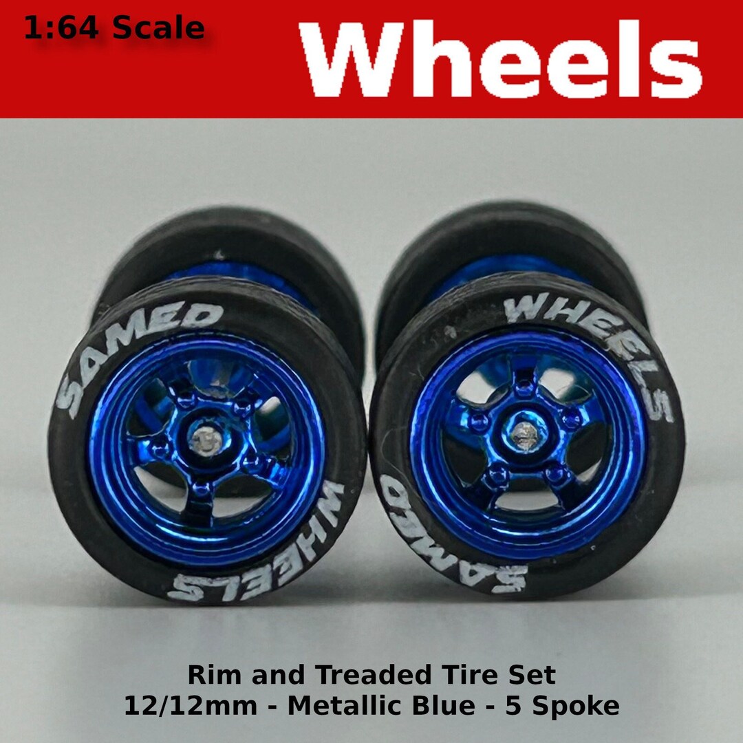 Metallic Blue 12mm Lettered 5 Spoke Wheels - 12/12mm - Etsy