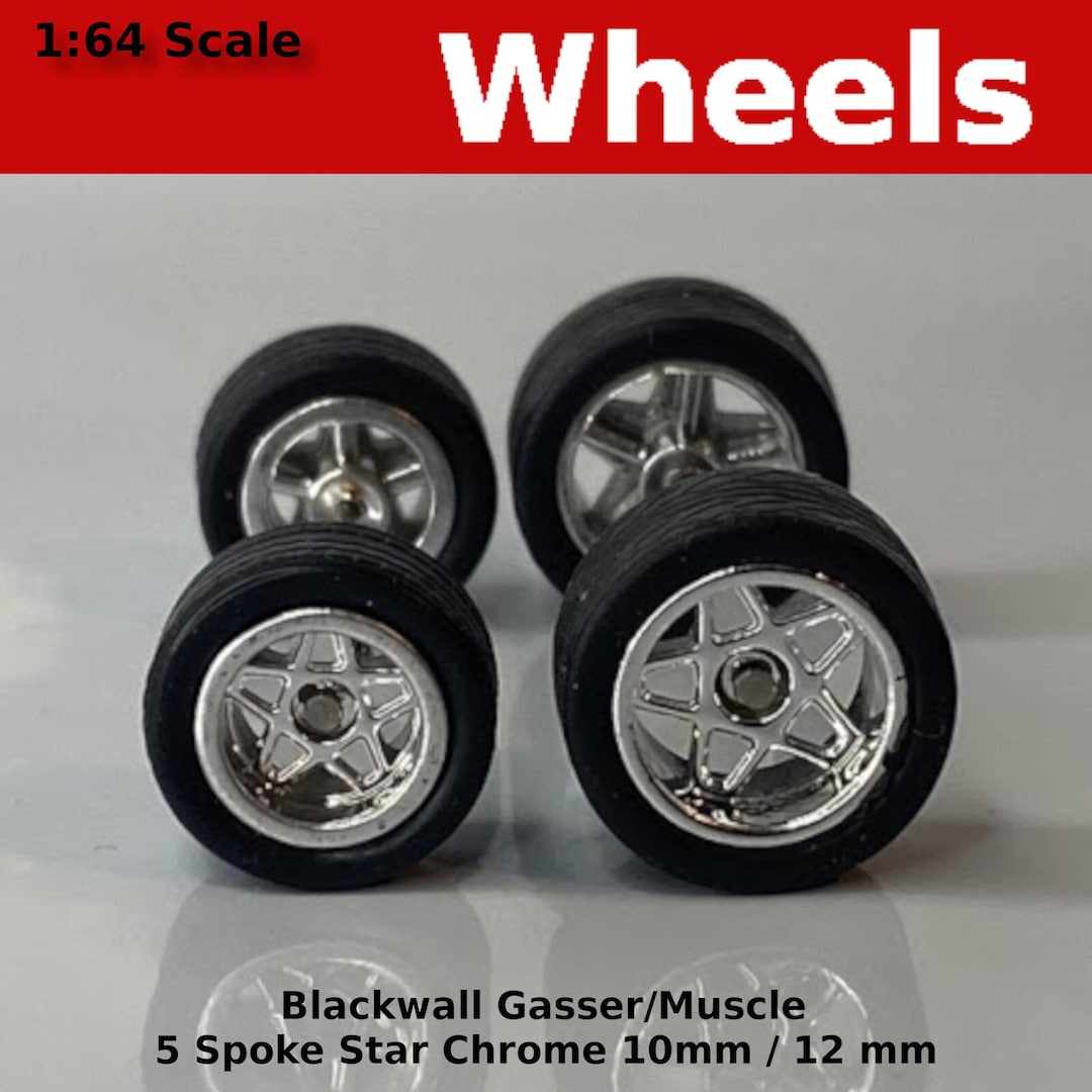 Gasser/muscle Car - Chrome Star Wheels - 10mm/12mm - Etsy