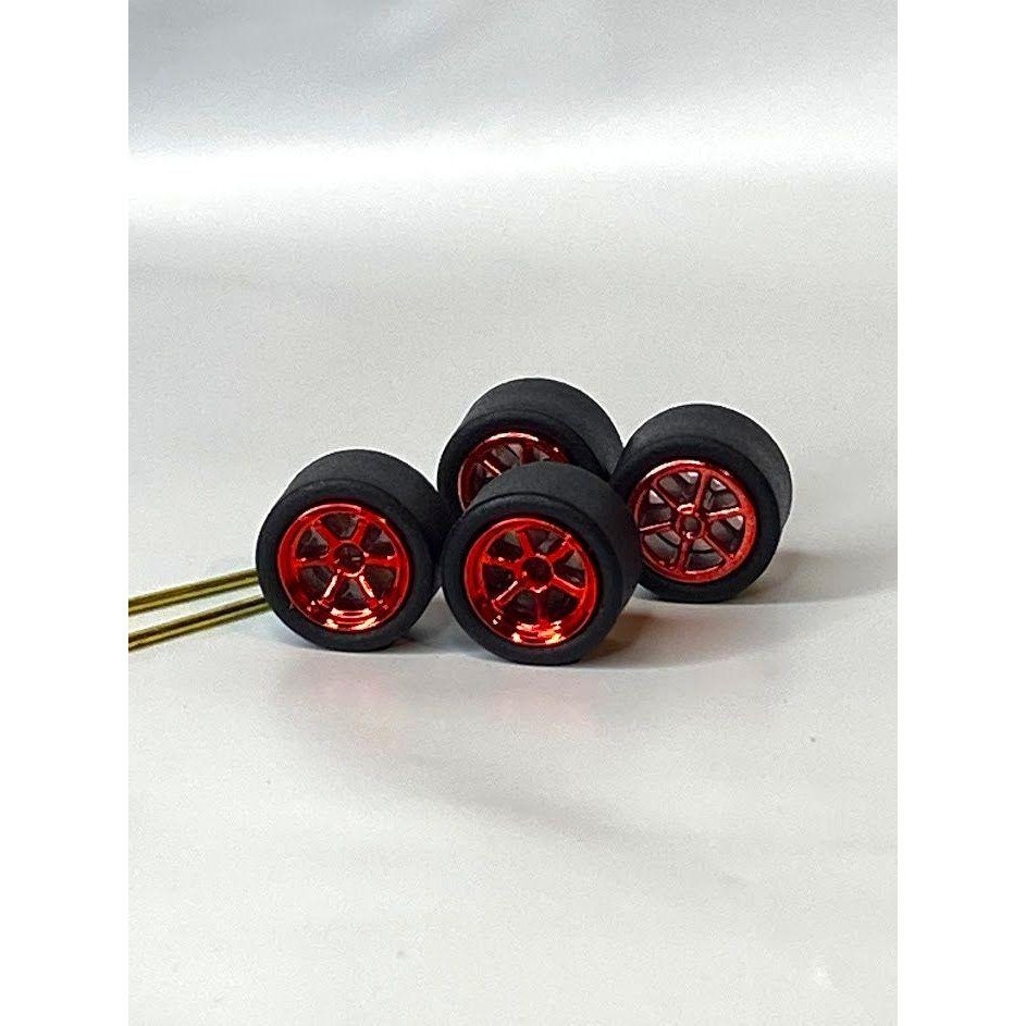 Hot Wheels JDM 6 Spoke Low Profile Red With Black Rubber | Etsy
