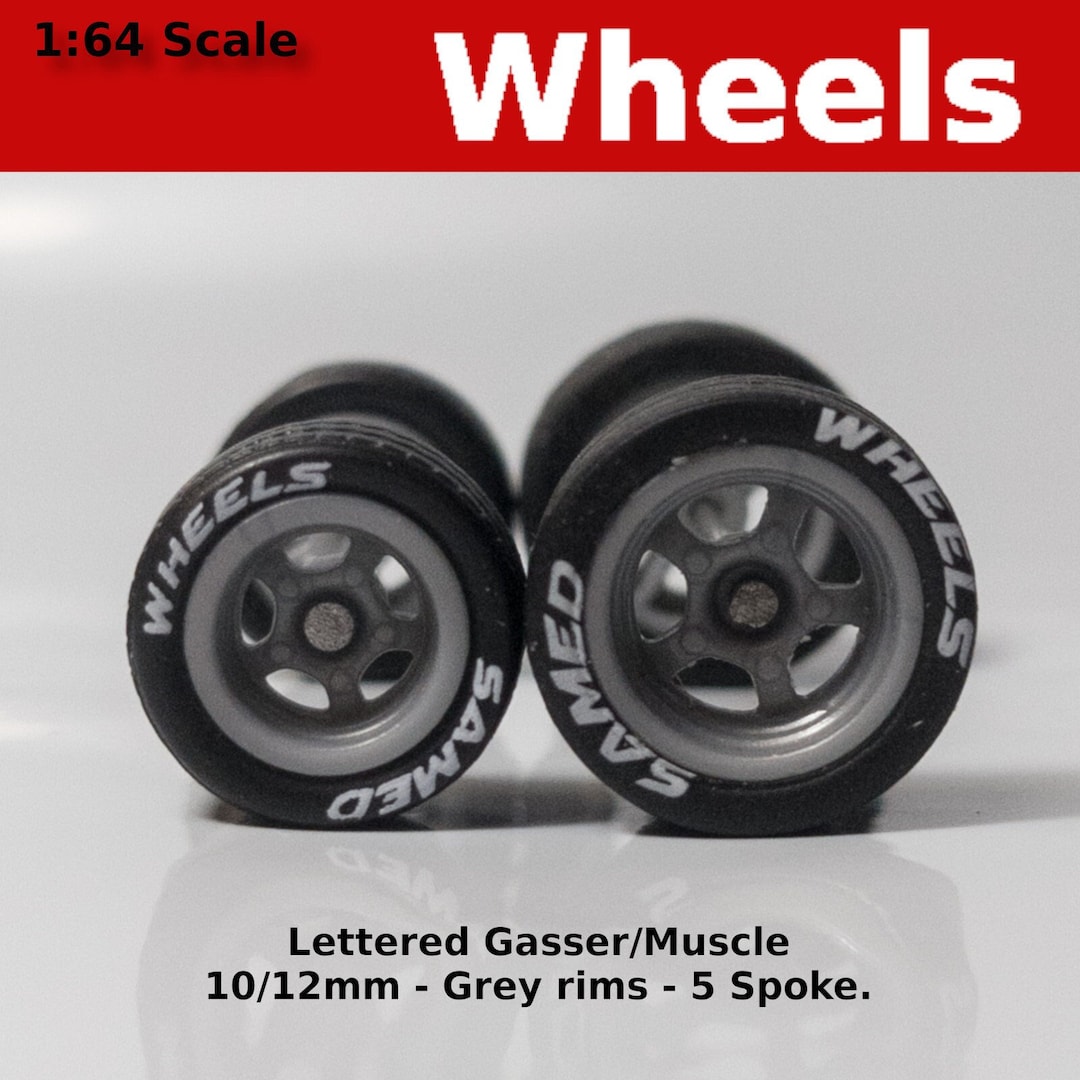 Gasser/muscle Car - Lettered Grey Rim - 10mm/12mm - Etsy