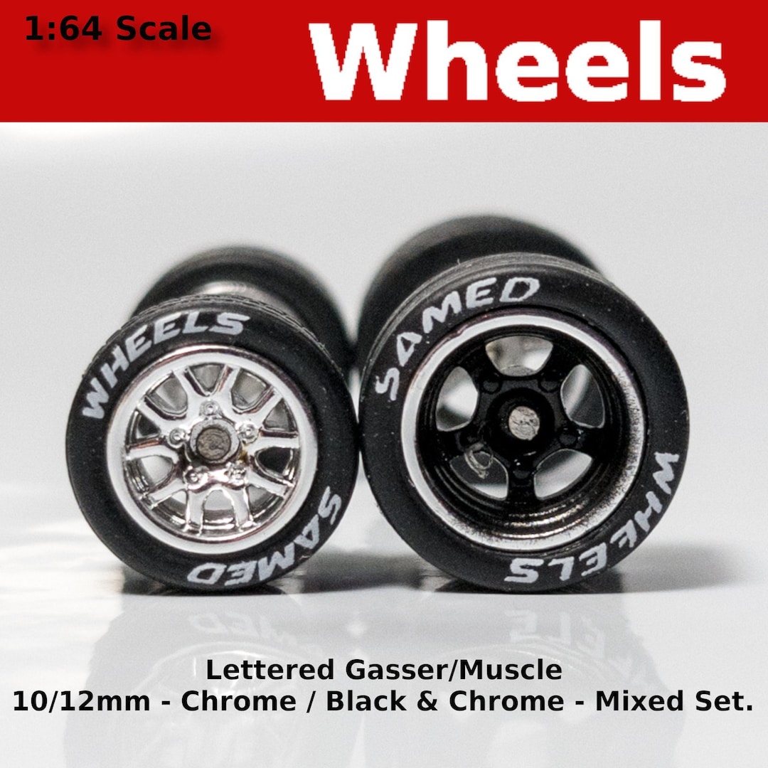 Gasser/muscle Car - Black/chrome 5 Spoke and Chrome 10 Spoke Wheels ...