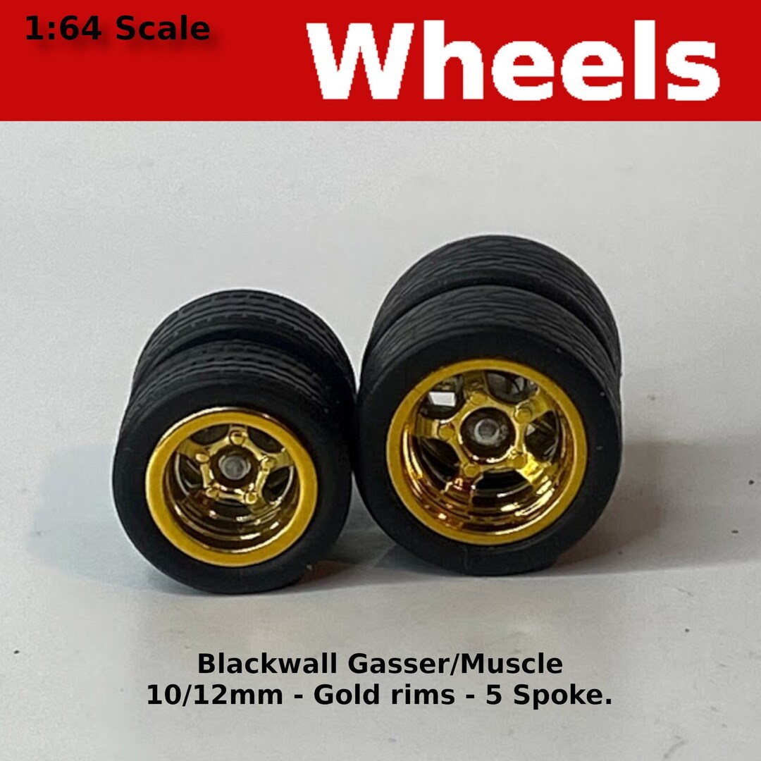 Gasser/muscle Car - Gold Wheels - 10mm/12mm - Etsy