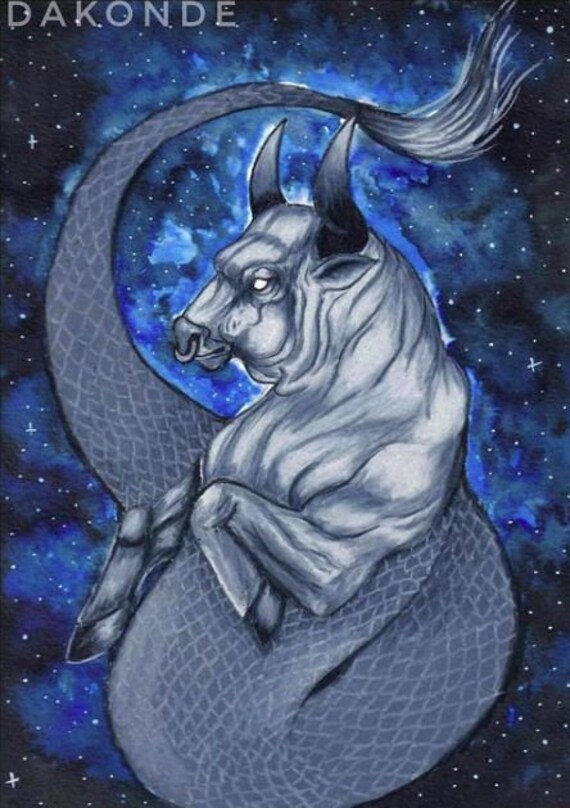 Print of Ophiotaurus Greek Mythology - Etsy UK