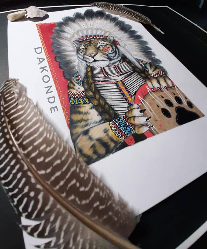 Native American Tiger - Etsy