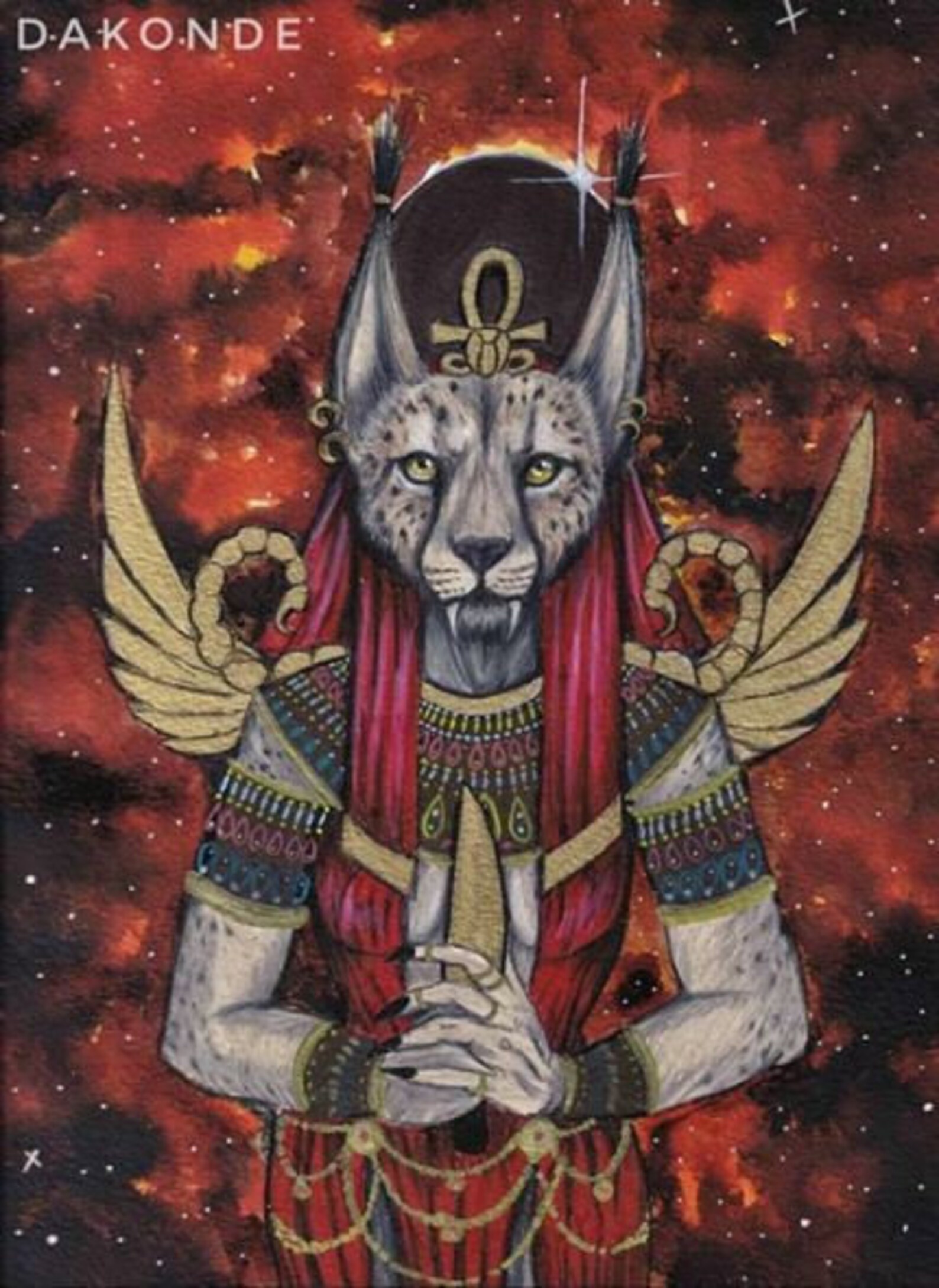 Mafdet Egyptian Godess Print - Etsy