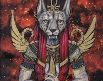 Maahes Egyptian God Print - Etsy UK