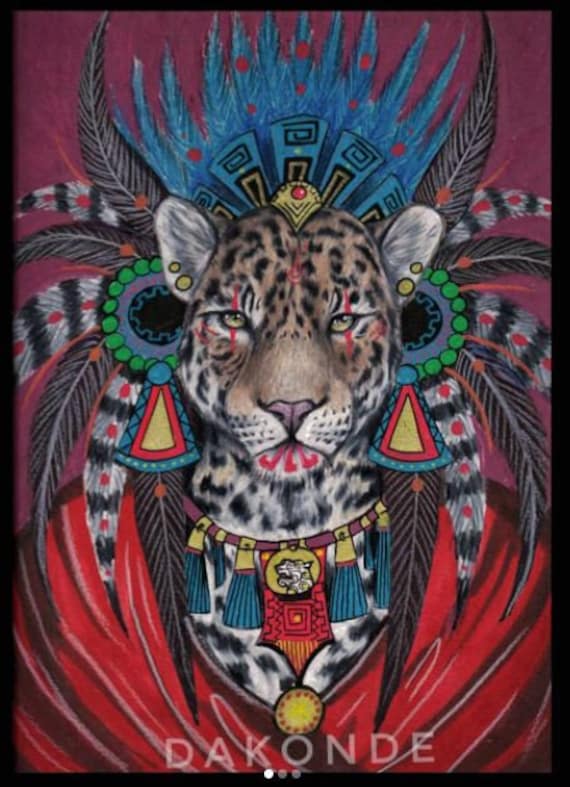 Balam Azteca Mythology Artwork Print | Etsy